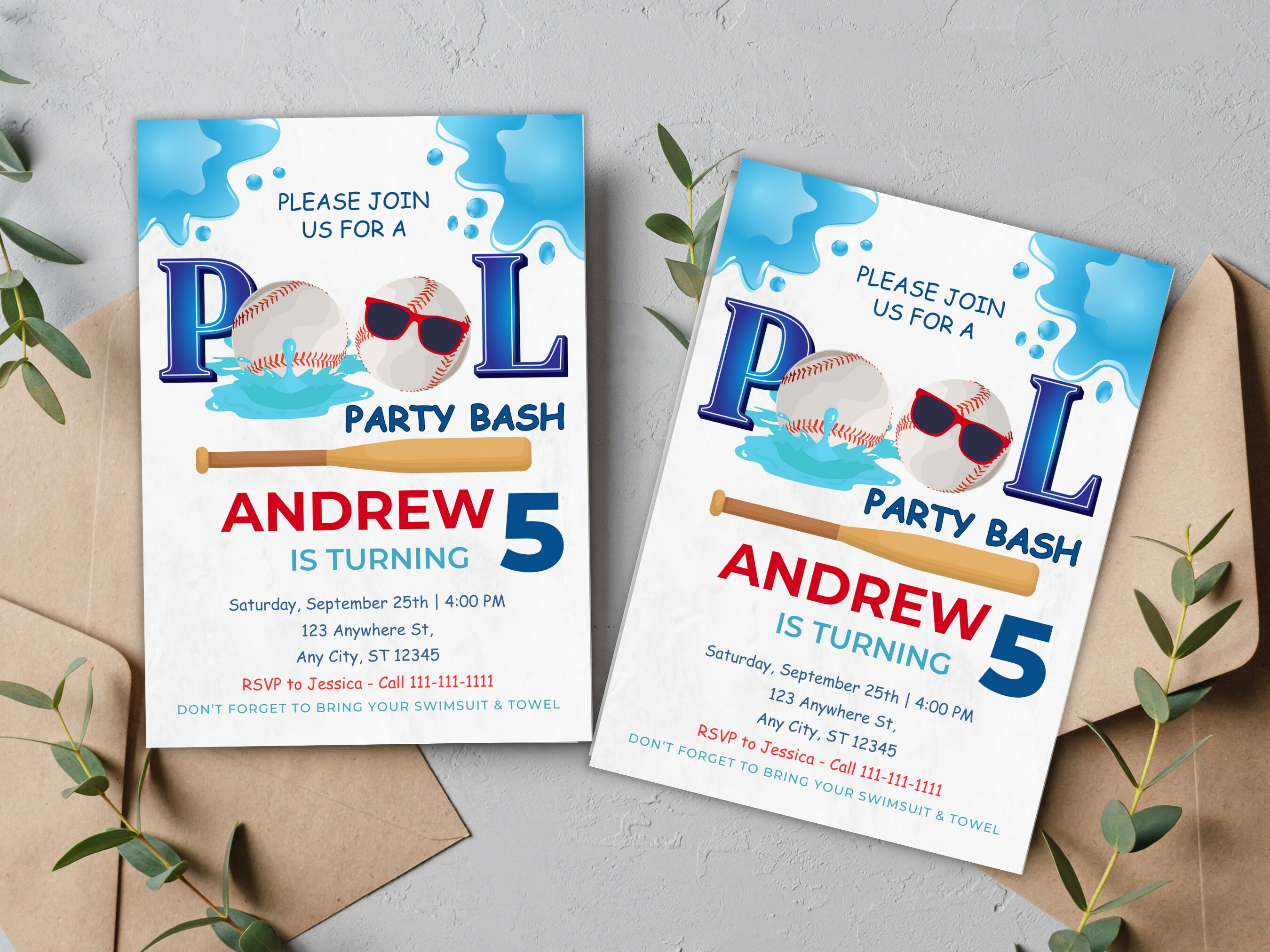 Editable Baseball Birthday Party Invitation It's Game - Etsy
