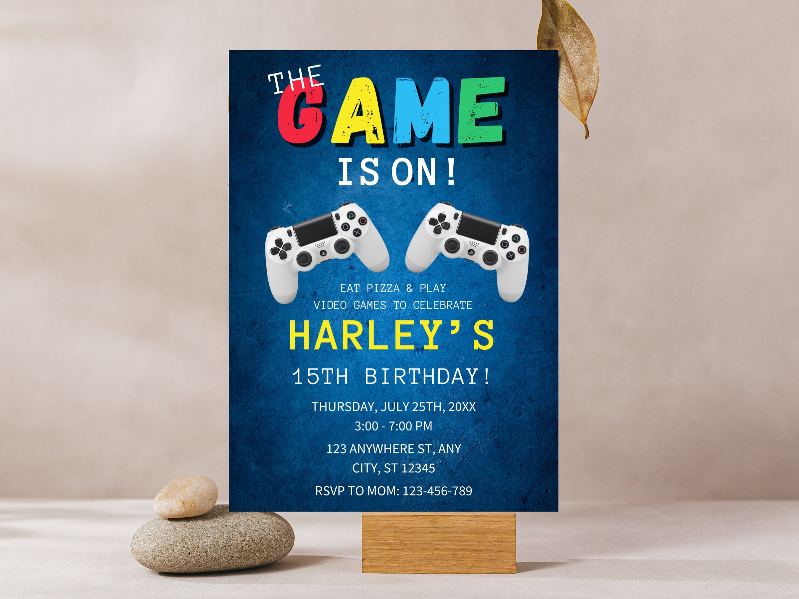 Editable Video Game Birthday Invitation Gaming Party - Etsy