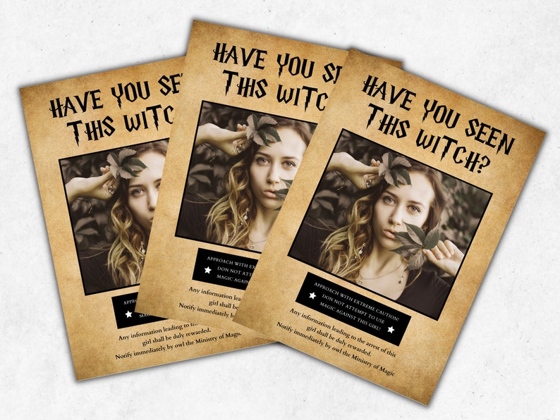 Wizard Wanted Poster, Personalized Birthday Party Decoration (instant ...