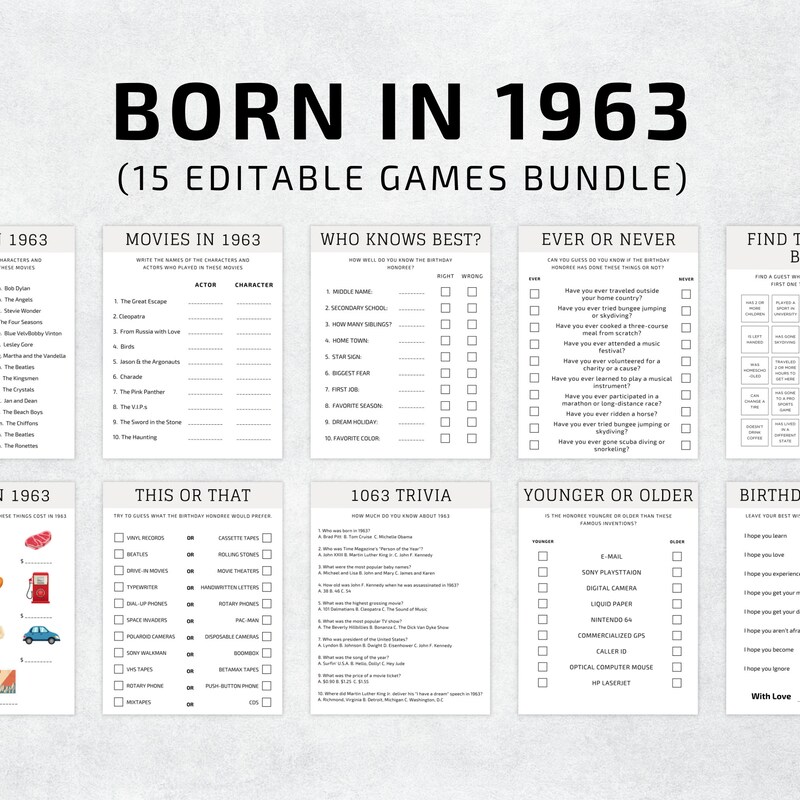 Born in 1963 Gifts - 60+ Gift Ideas for 2026