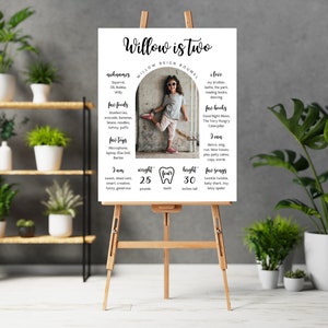 Printable Toddler Second Year Milestone Board Template, Editable 2nd ...