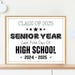 Senior Year First Day of School Sign Class of 2025 • Last First Day of ...