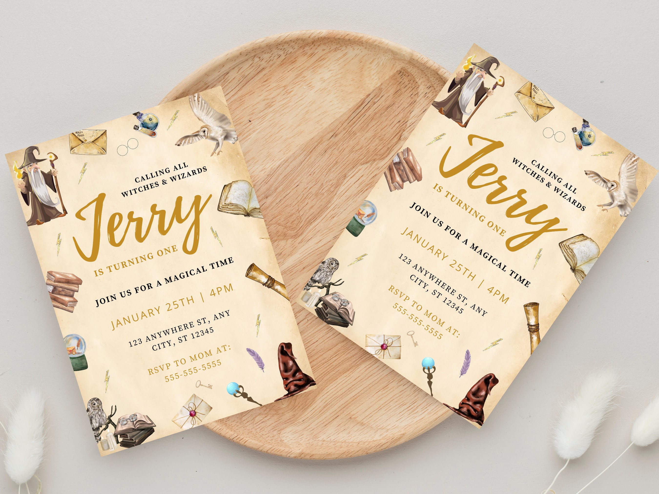 Editable Wizard Birthday Invitation Magical Birthday Party - Etsy