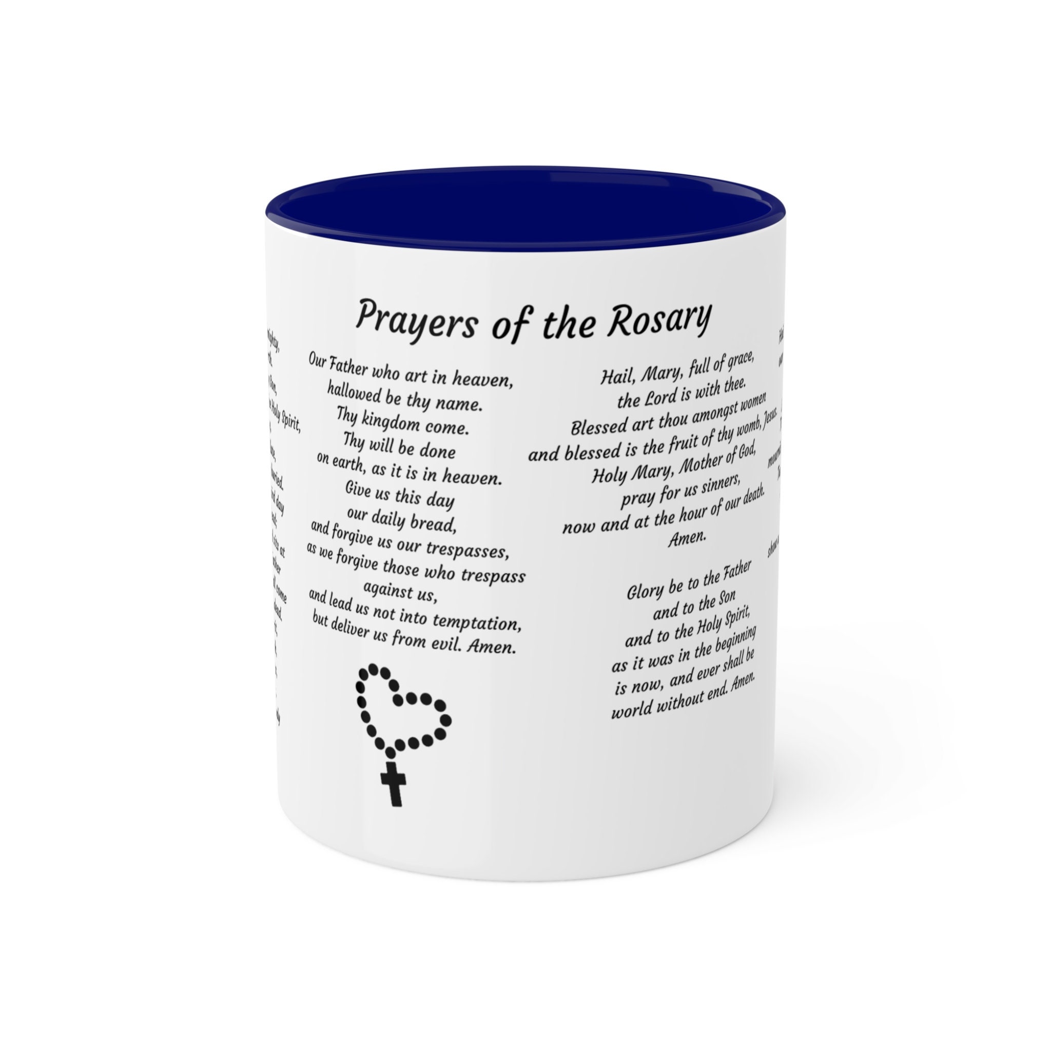 Rosary Prayers Mug Prayer Mug Catholic Mug Spiritual Mug - Etsy