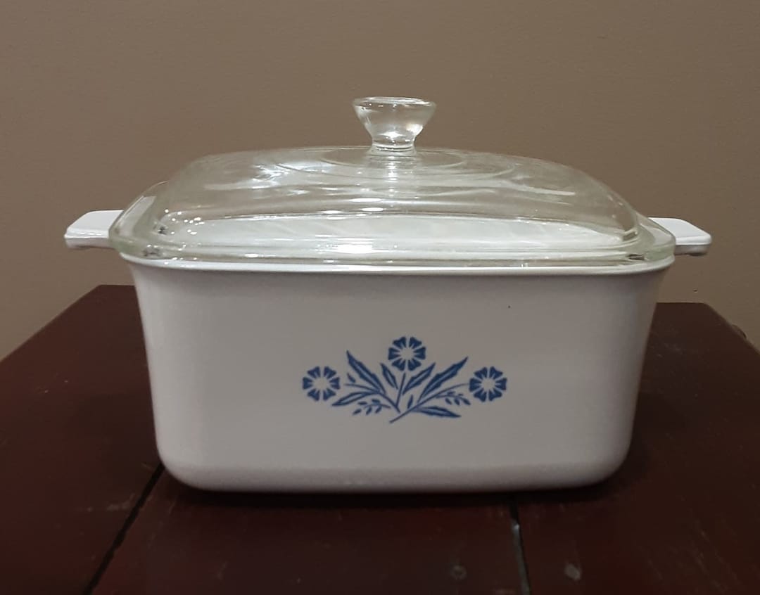 Vintage Corning Ware Blue Flower Baking Dish - Etsy