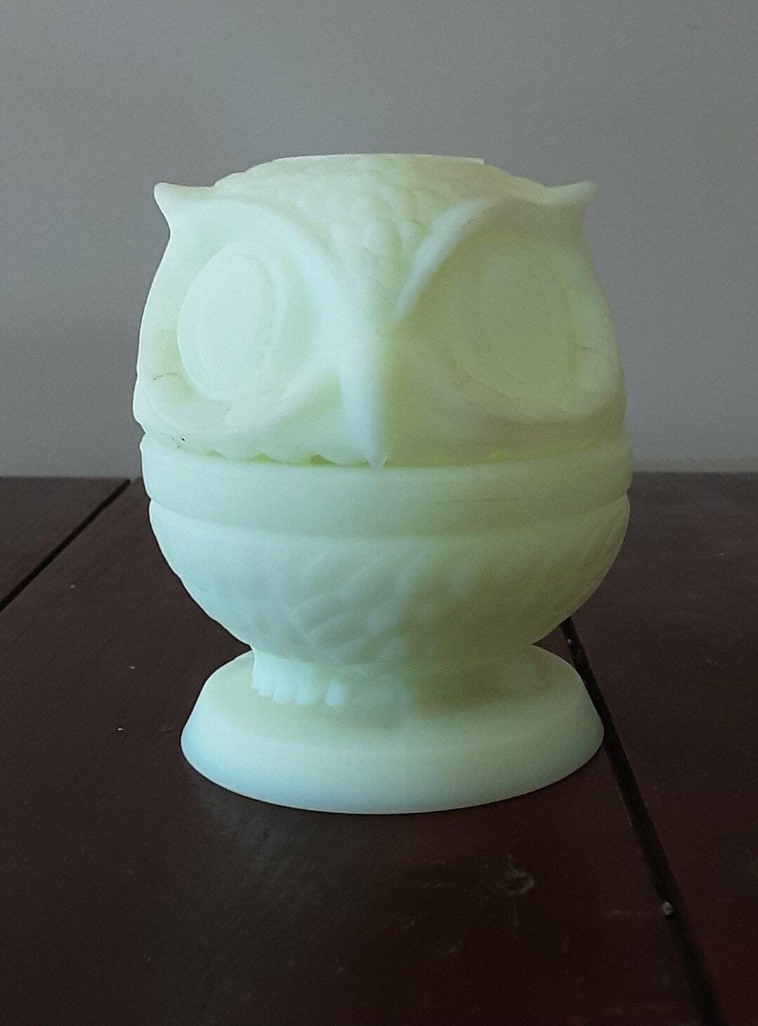 Vintage Fenton Owl Custard Glass Fairy Lamp - Etsy