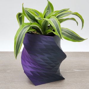 Two-tone Helix Planter | Modern Geometric Decor for Home & Office ...