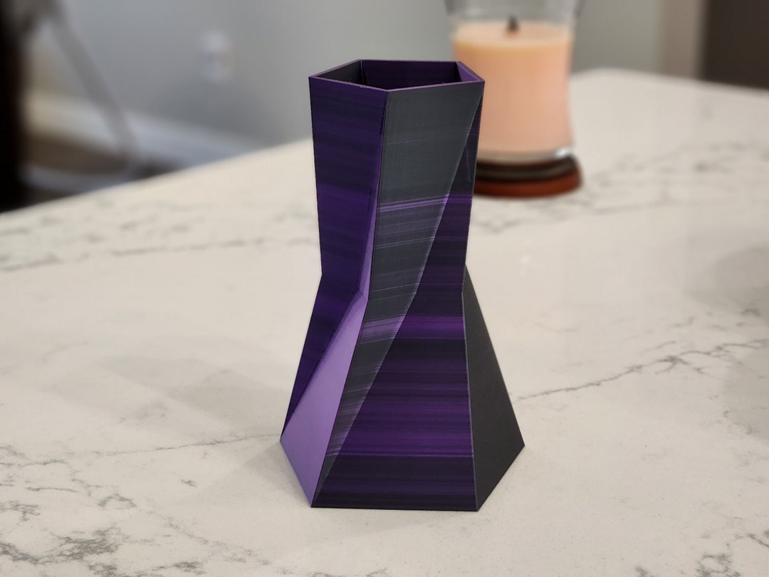 3D Printed Low Poly Spiral Vase | Colorful Geometric Flower Container ...