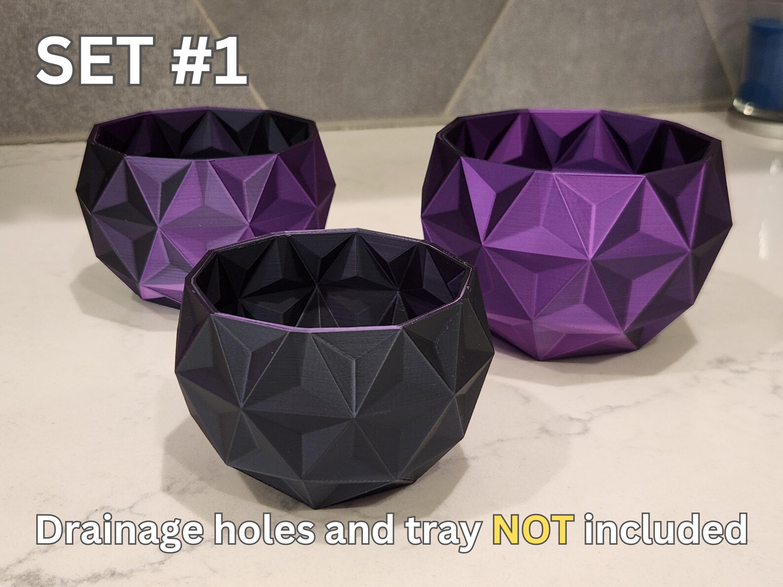 Set of 3 Seeing Stars Planters | Cute 3d-printed Bundle of Space-themed ...