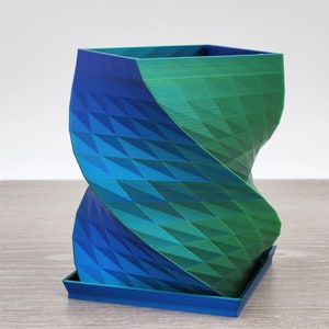 Two-tone Helix Planter | Modern Geometric Decor for Home & Office ...