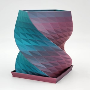 Two-tone Helix Planter | Modern Geometric Decor for Home & Office ...