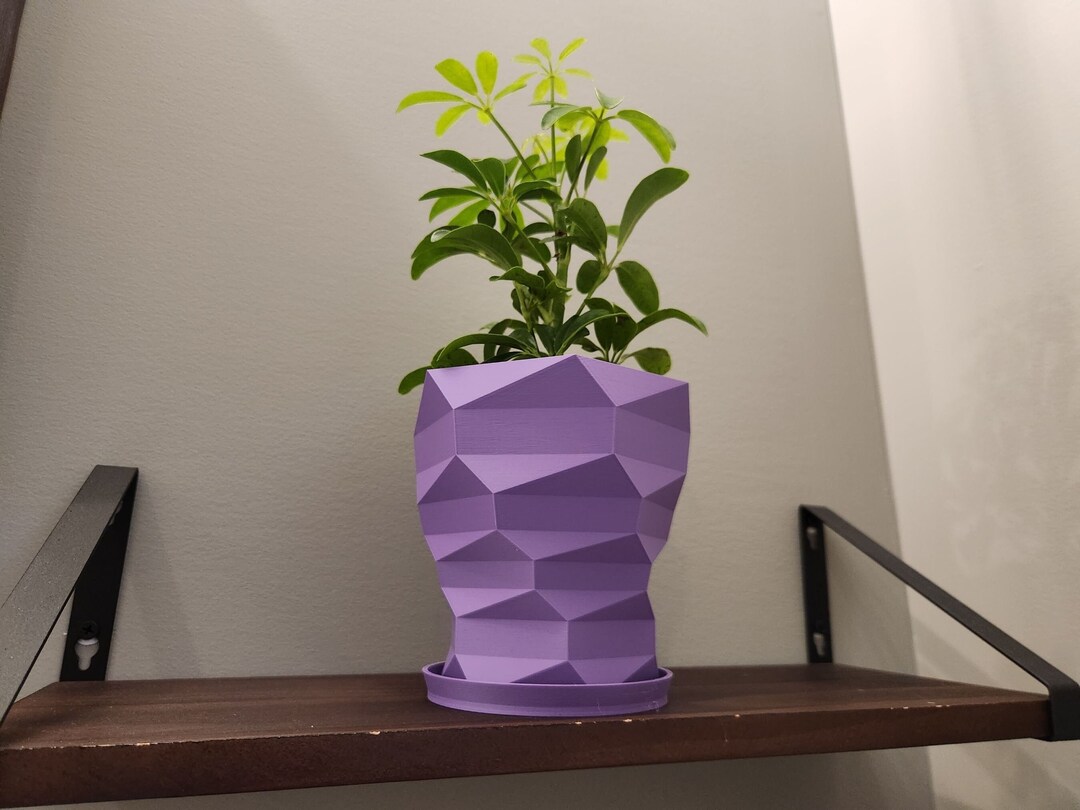 3d-printed Geometric Planter | Modern Low Poly Plant Pot | Succulent ...