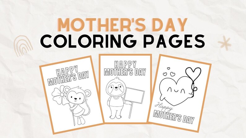 Mother's Day Coloring Pages - Etsy