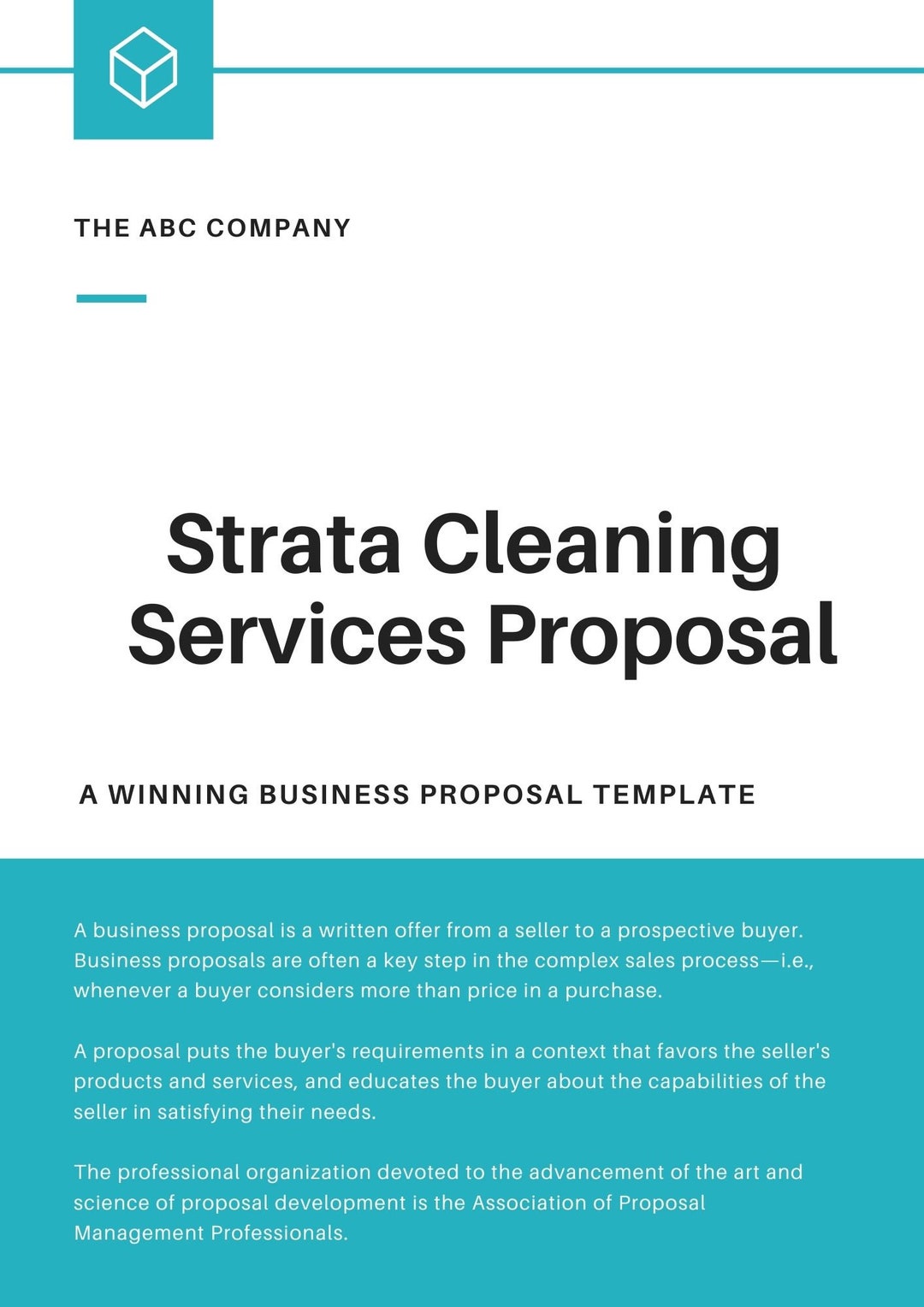 Strata Cleaning Services Proposal Template - Etsy
