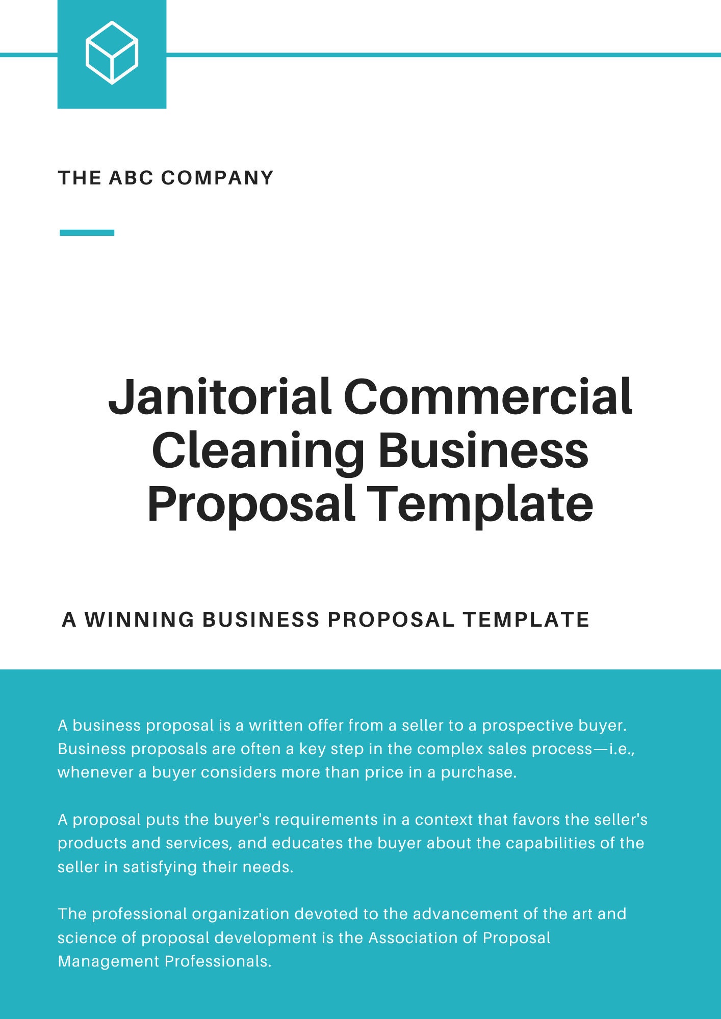 Janitorial Commercial Cleaning Business Proposal Template - Etsy