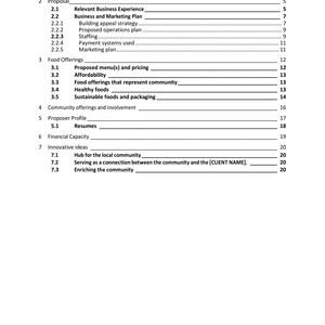 Café Lease Business Proposal Template - Etsy