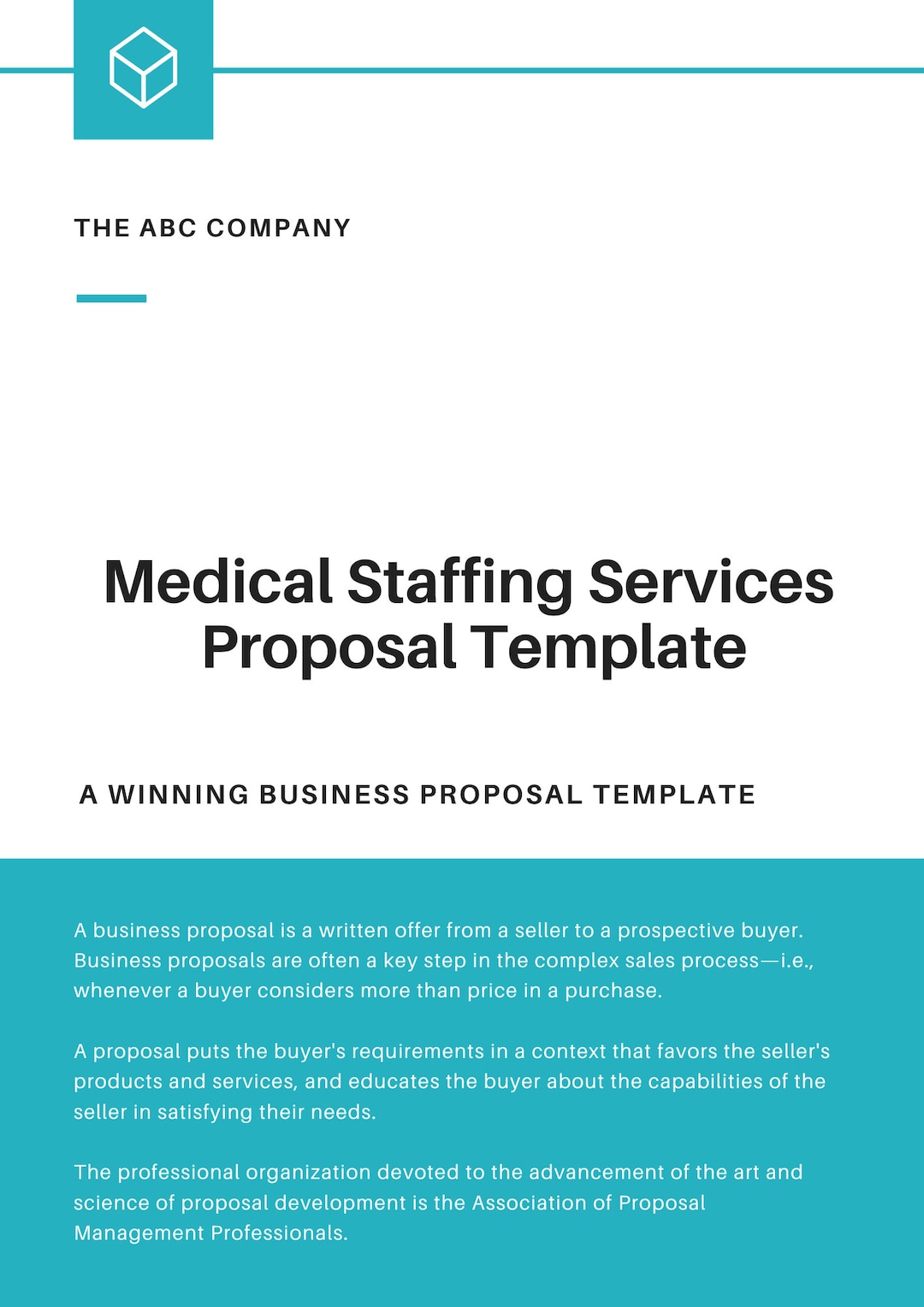 Medical Staffing Services Proposal Template - Etsy