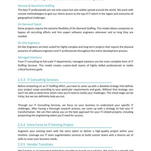 IT Staff Augmentation Services Proposal Template - Etsy