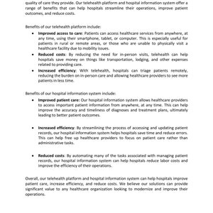 Hospital Information System Business Proposal Template - Etsy