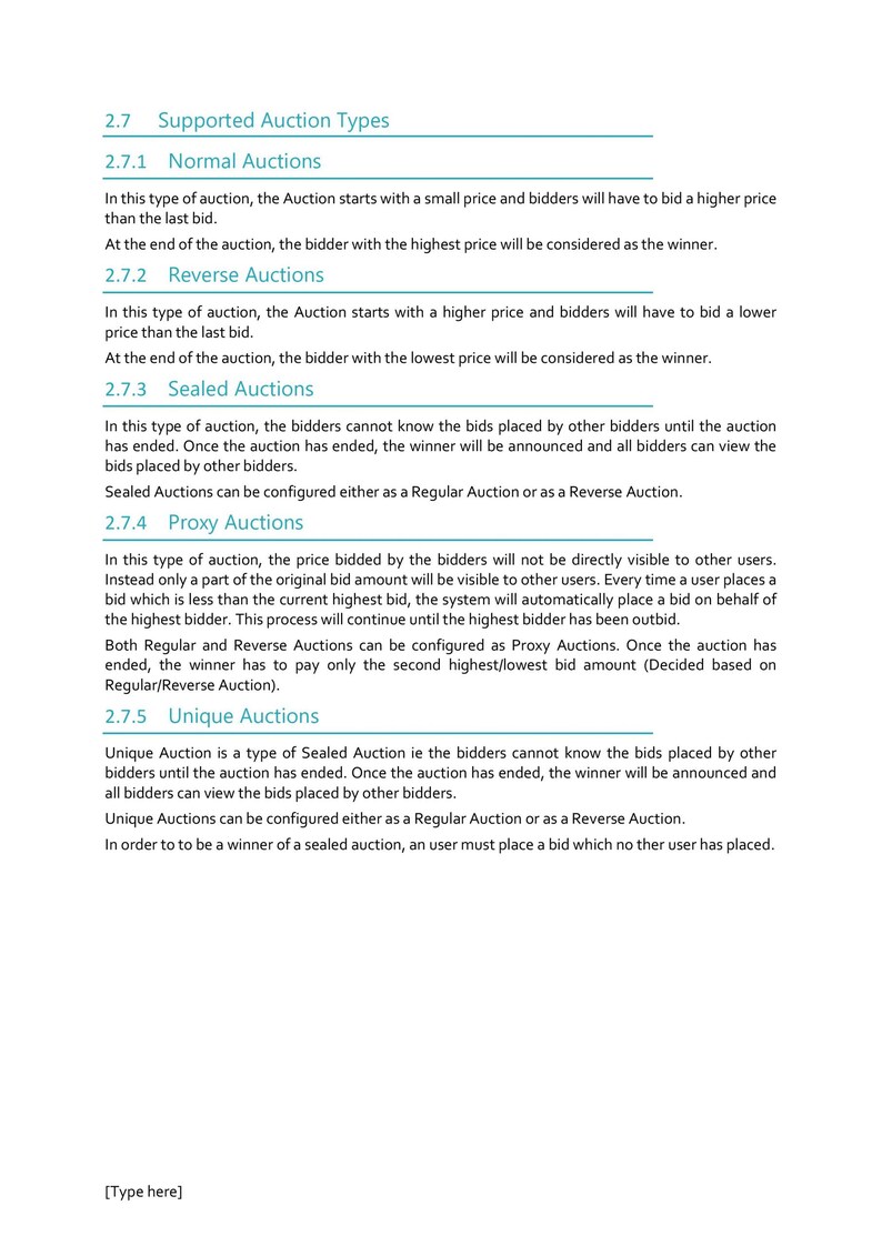 Auction Platform Description Business Proposal Template - Etsy