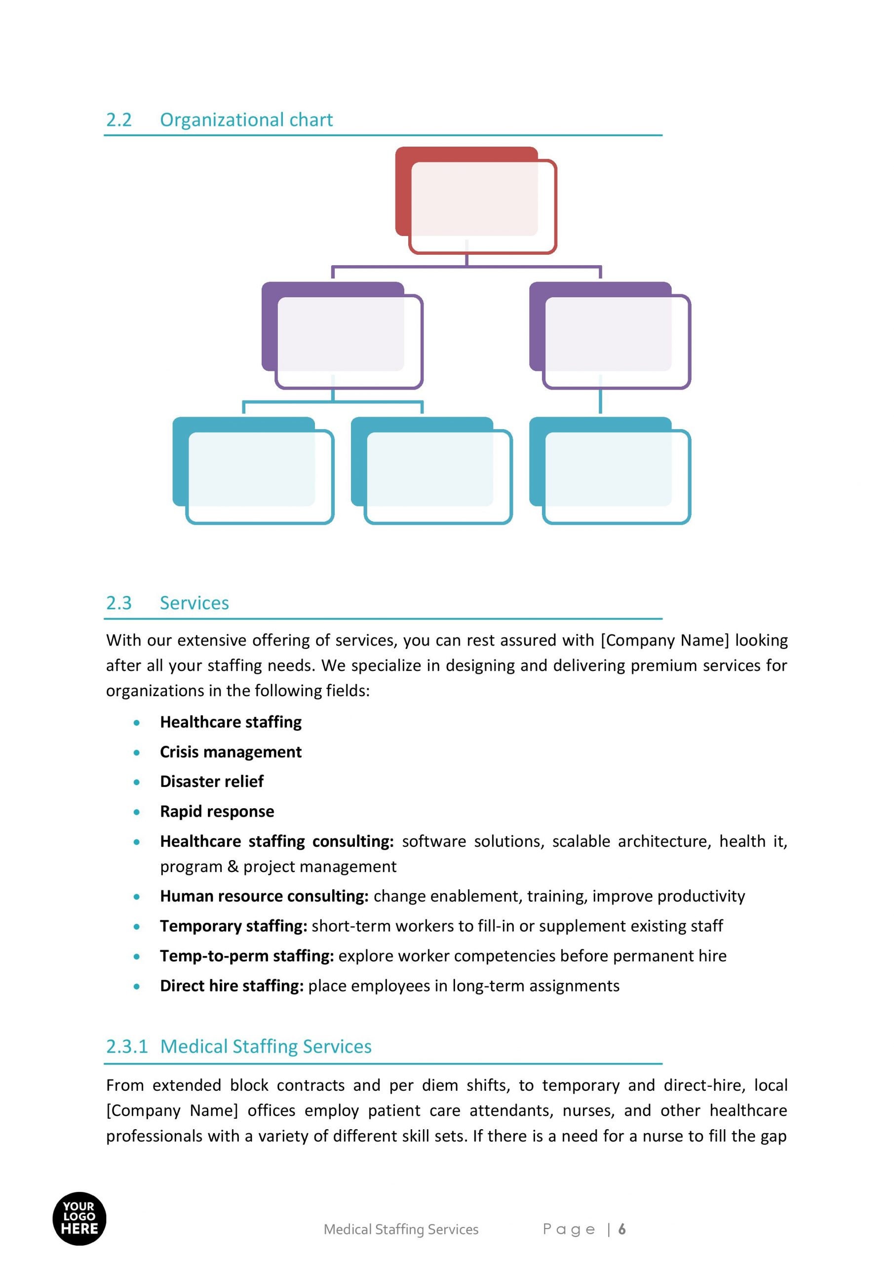 Medical Staffing Services Proposal Template - Etsy