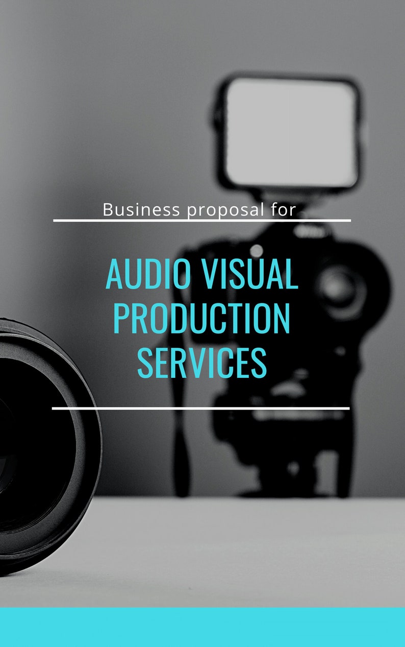 Audio Visual Production Services Proposal Template - Etsy