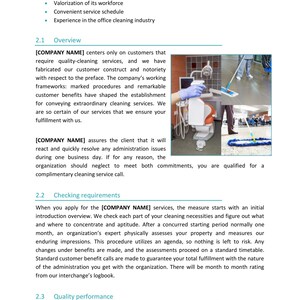 Janitorial Commercial Cleaning Business Proposal Template - Etsy