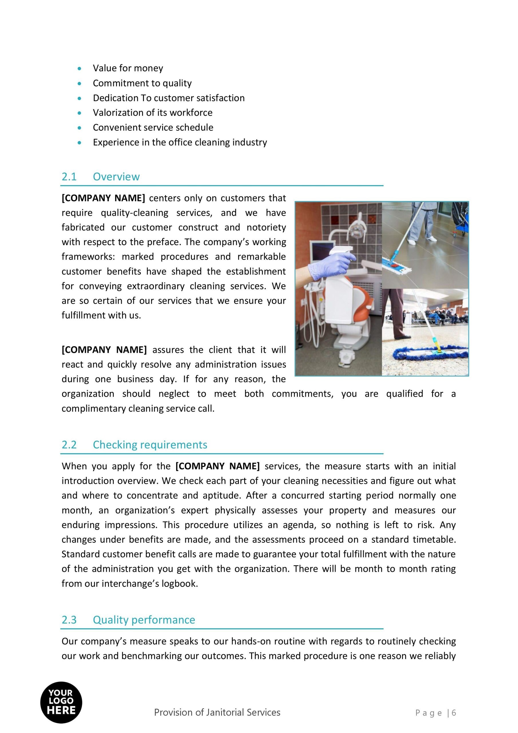 Janitorial Commercial Cleaning Business Proposal Template - Etsy