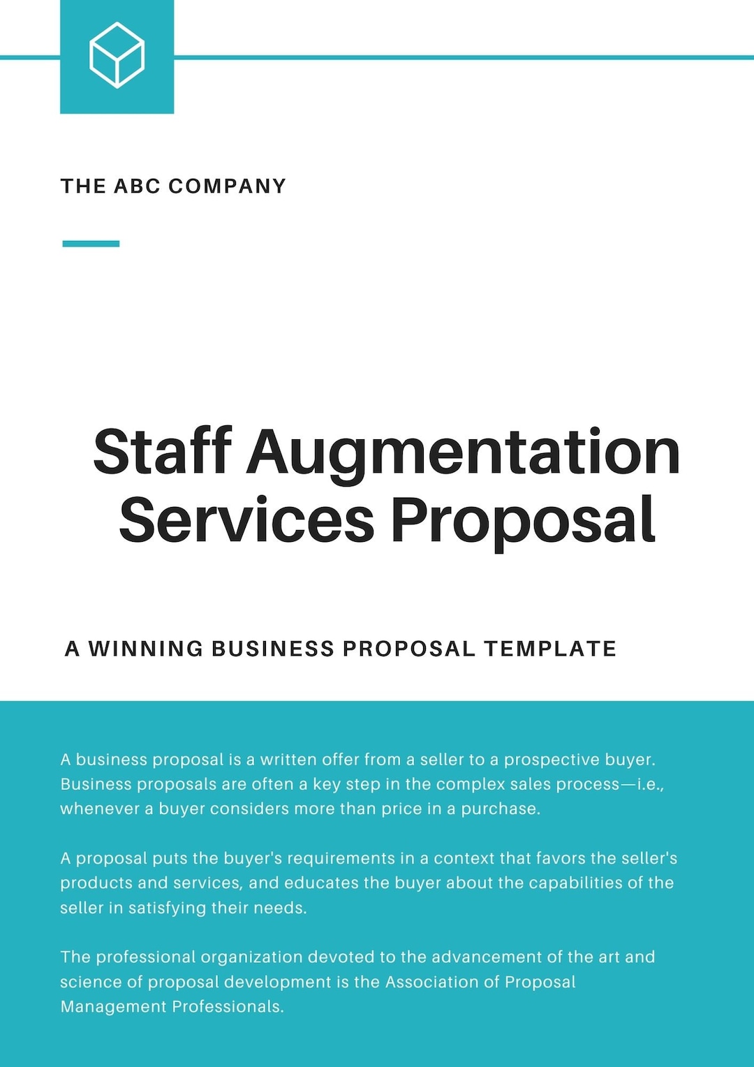 IT Staff Augmentation Services Proposal Template - Etsy