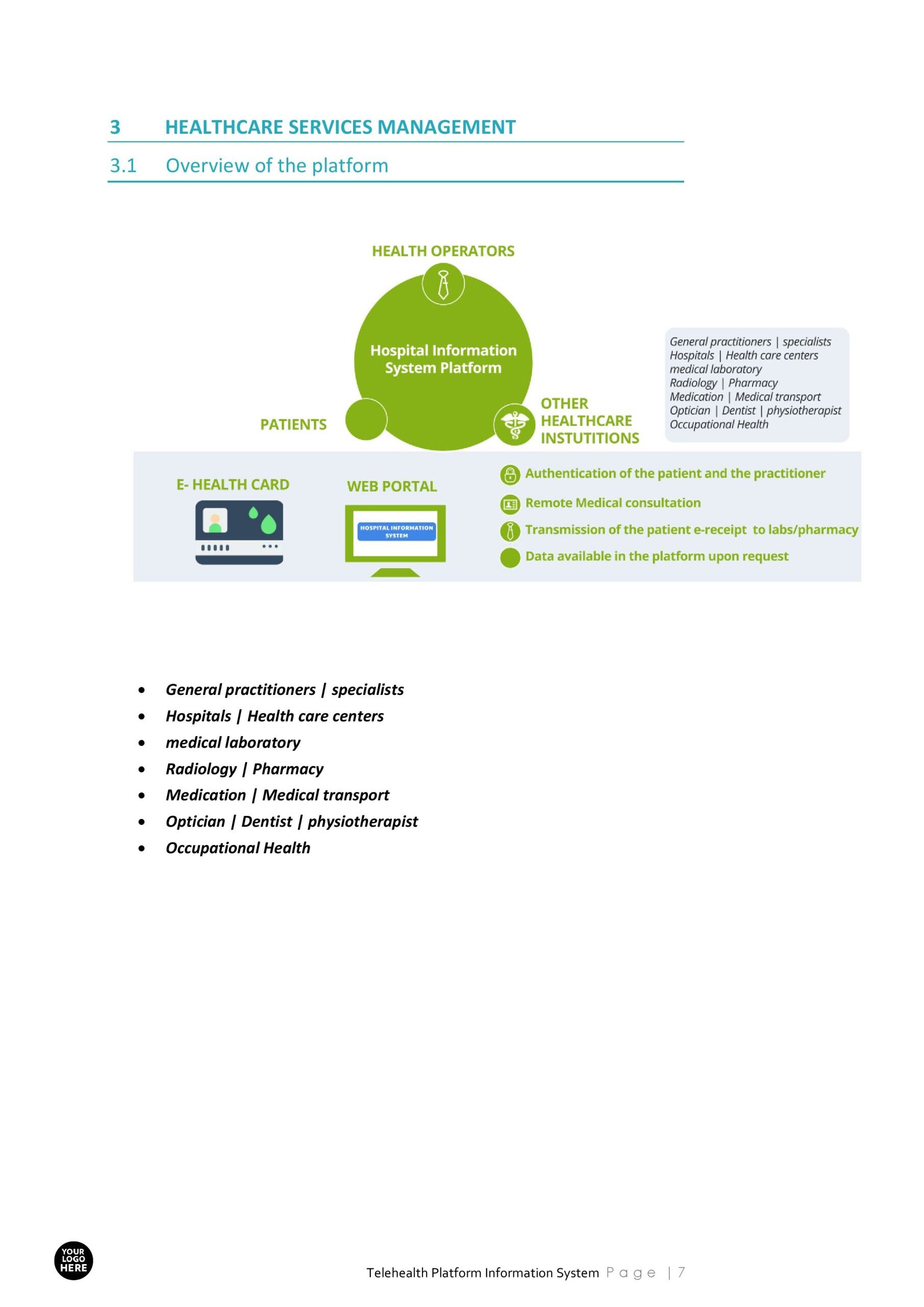 Telehealth Platform Information System Business Proposal Template - Etsy