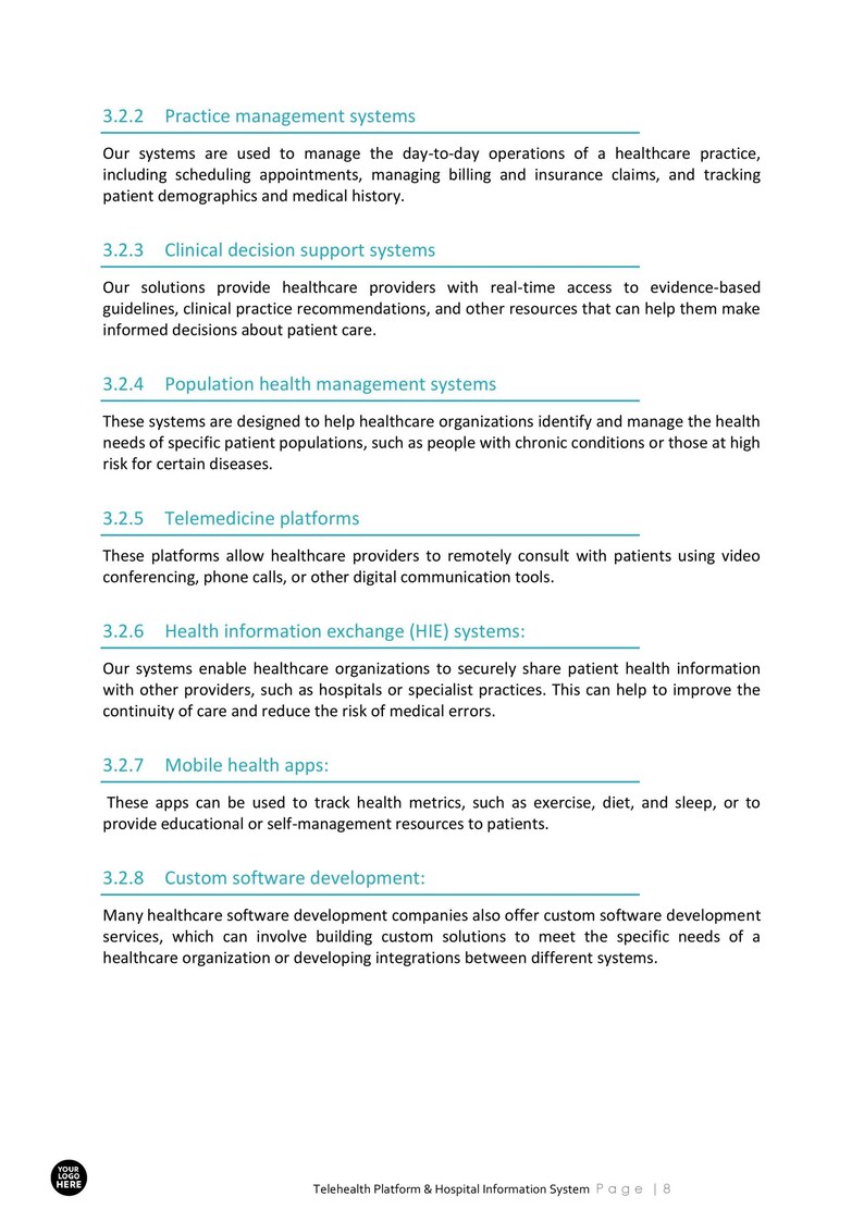 Hospital Information System Business Proposal Template - Etsy