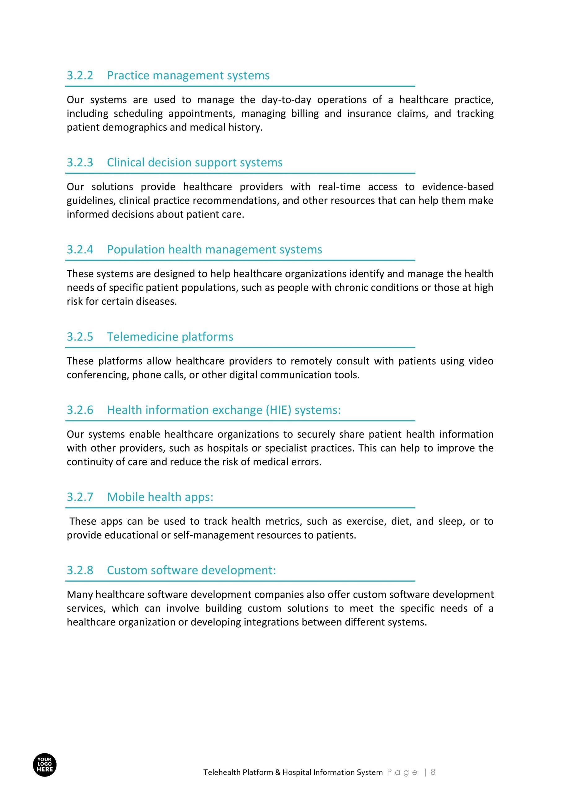 Hospital Information System Business Proposal Template - Etsy