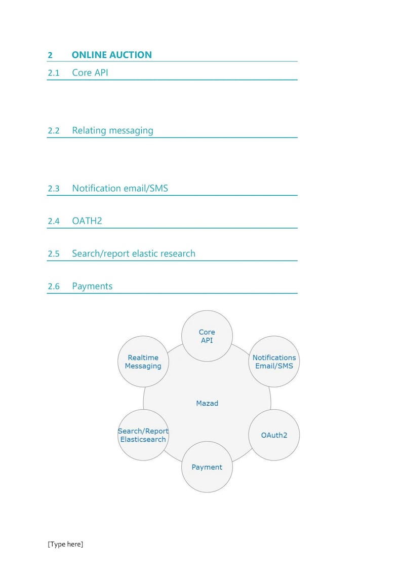 Auction Platform Description Business Proposal Template - Etsy