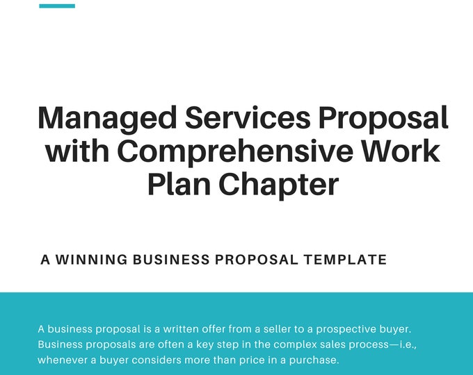 Managed Services Proposal Template With Comprehensive Work Plan Chapter ...