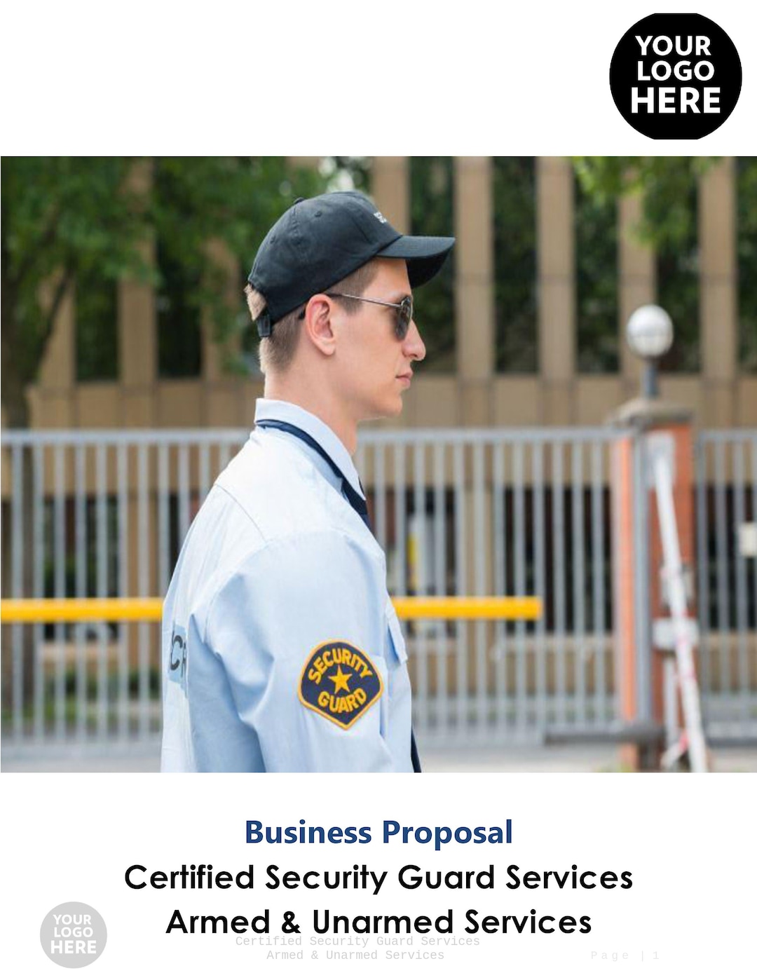 Certified Security Guard Services Proposal Template - Etsy