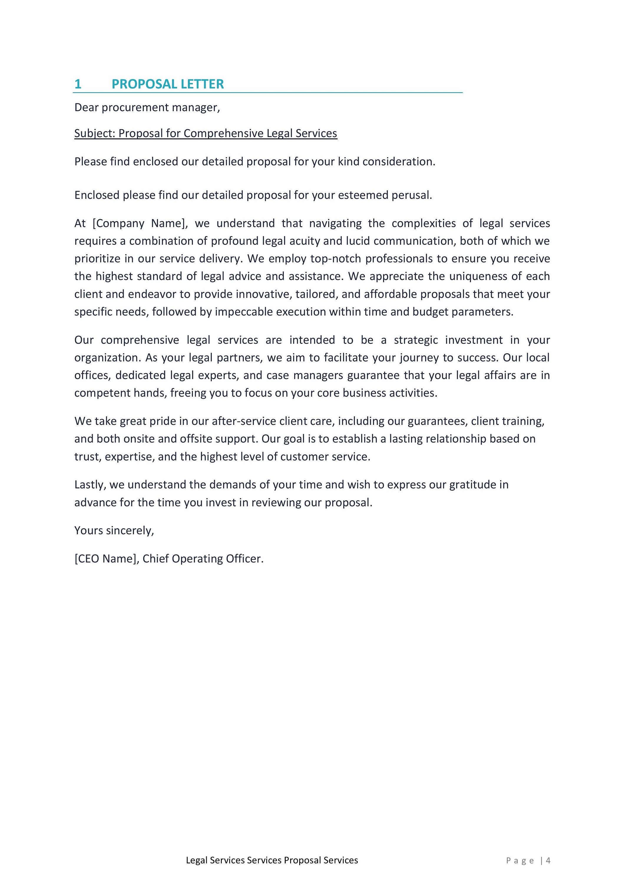 Legal Services Proposal Template - Etsy