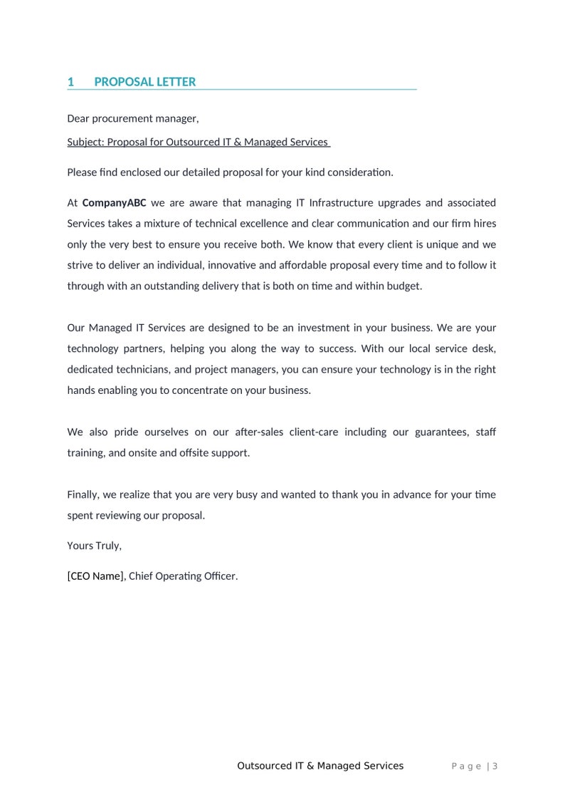 Managed Services Business Proposal Template - Etsy