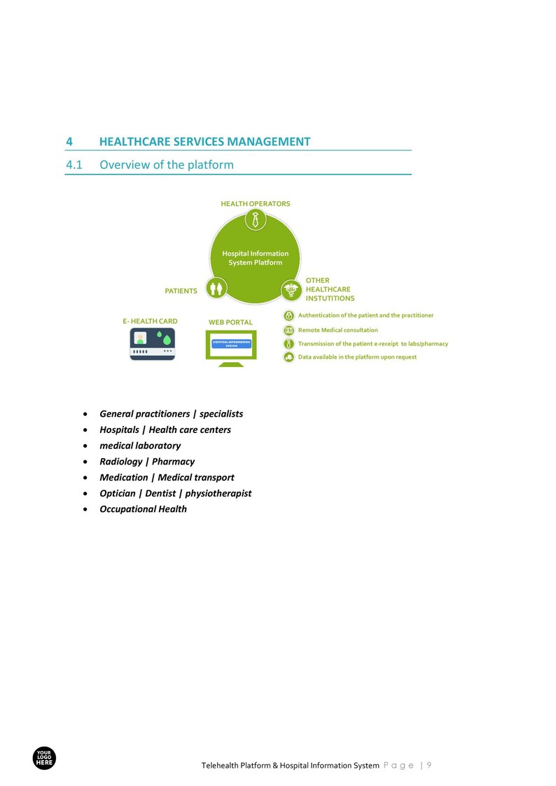 Hospital Information System Business Proposal Template - Etsy