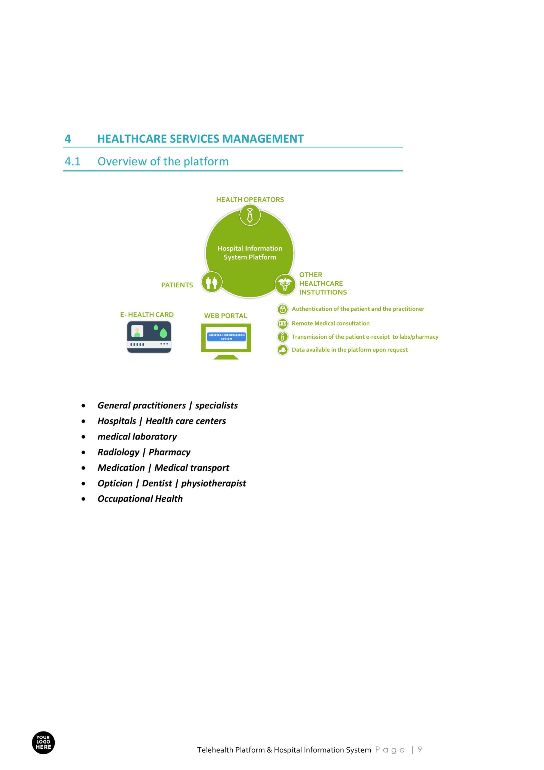 Hospital Information System Business Proposal Template - Etsy