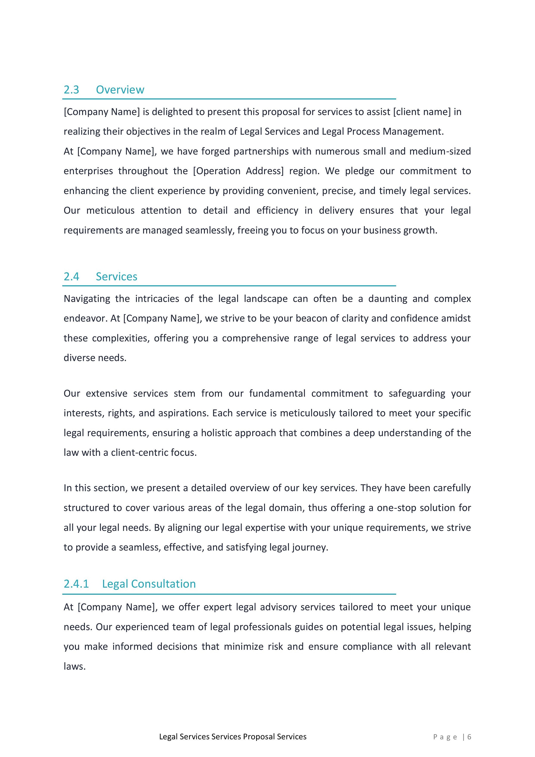 Legal Services Proposal Template - Etsy