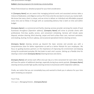 Strata Cleaning Services Proposal Template - Etsy