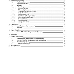 IT Staff Augmentation Services Proposal Template - Etsy
