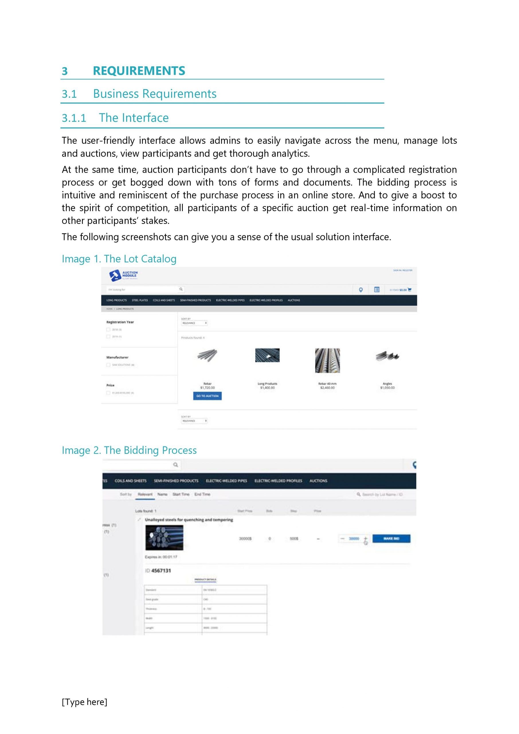 Auction Platform Description Business Proposal Template - Etsy