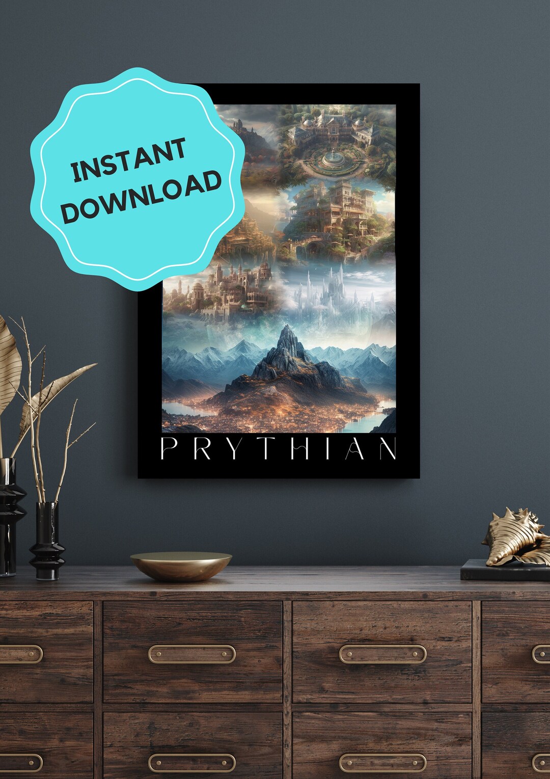 Instant Download 3 Prythain Posters Velaris Art Print Seven Courts ...