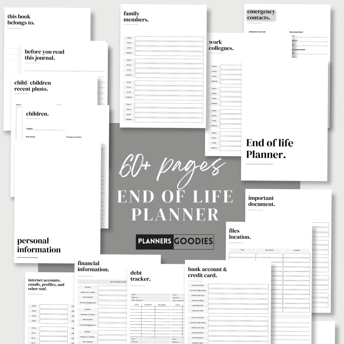 End of Life Planner Printable, Peace of Mind Planner, Death Binder ...