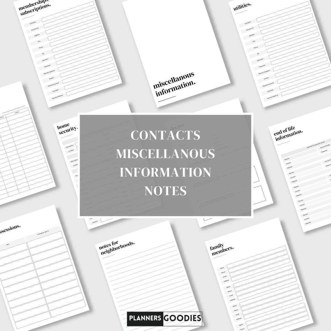 End of Life Planner Printable Peace of Mind Planner Estate Planning ...