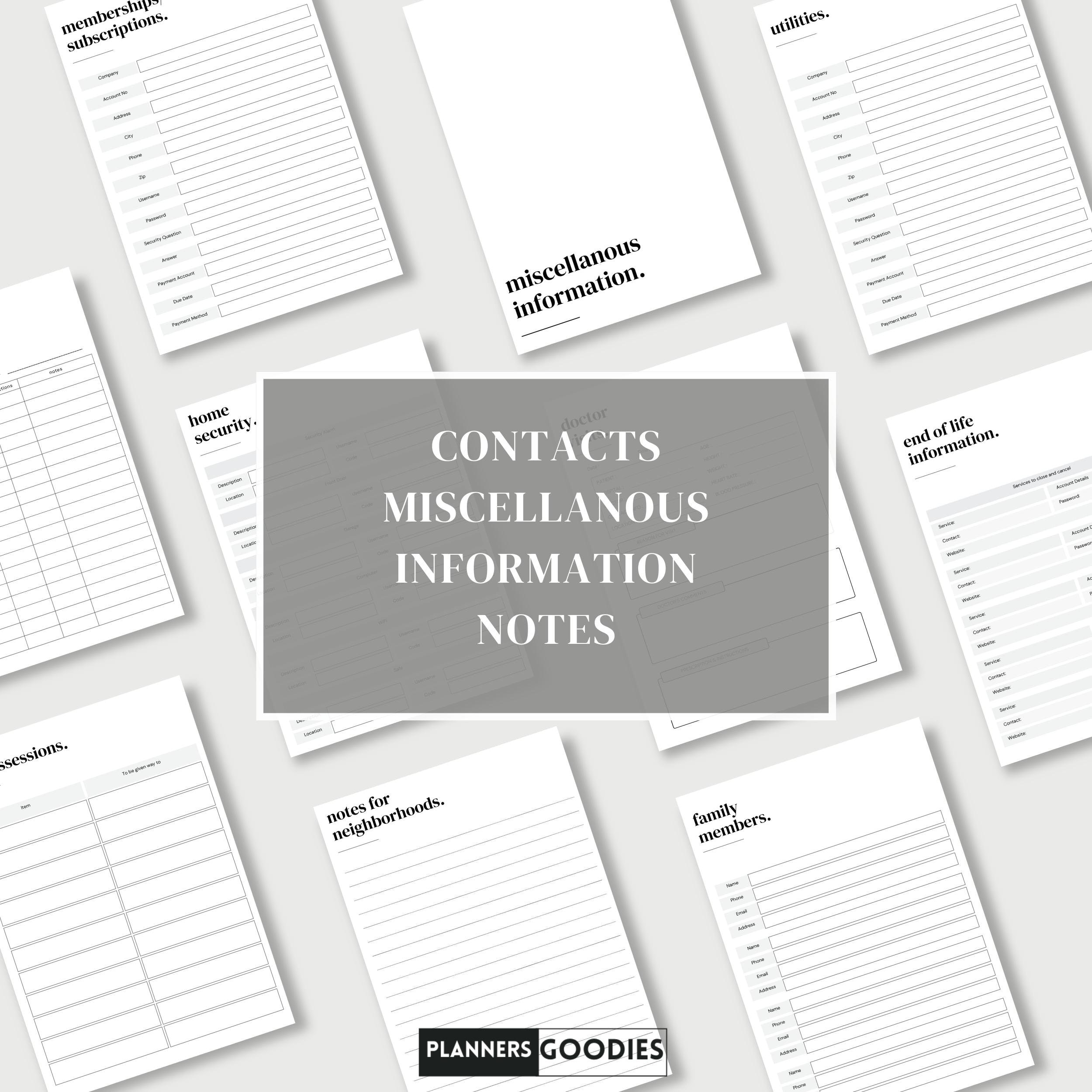 End of Life Planner Printable, Peace of Mind Planner, Death Binder ...