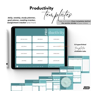 Digital Notebook Landscape All in One 12 Tab Green for Goodnotes ...