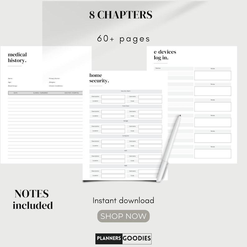 End of Life Planner Printable, Peace of Mind Planner, Death Binder ...