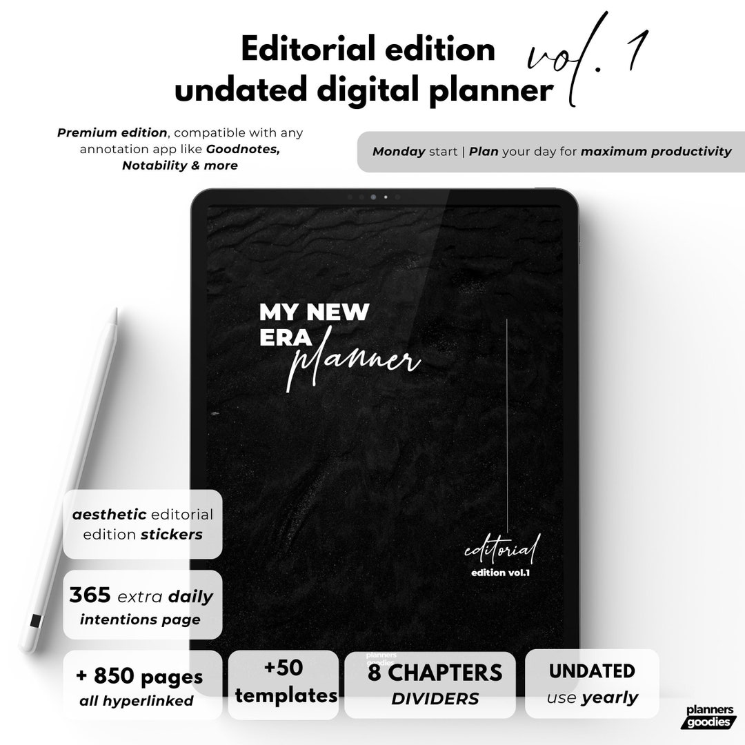 Undated Digital Planner Digital Journal Digital for Goodnotes Template ...